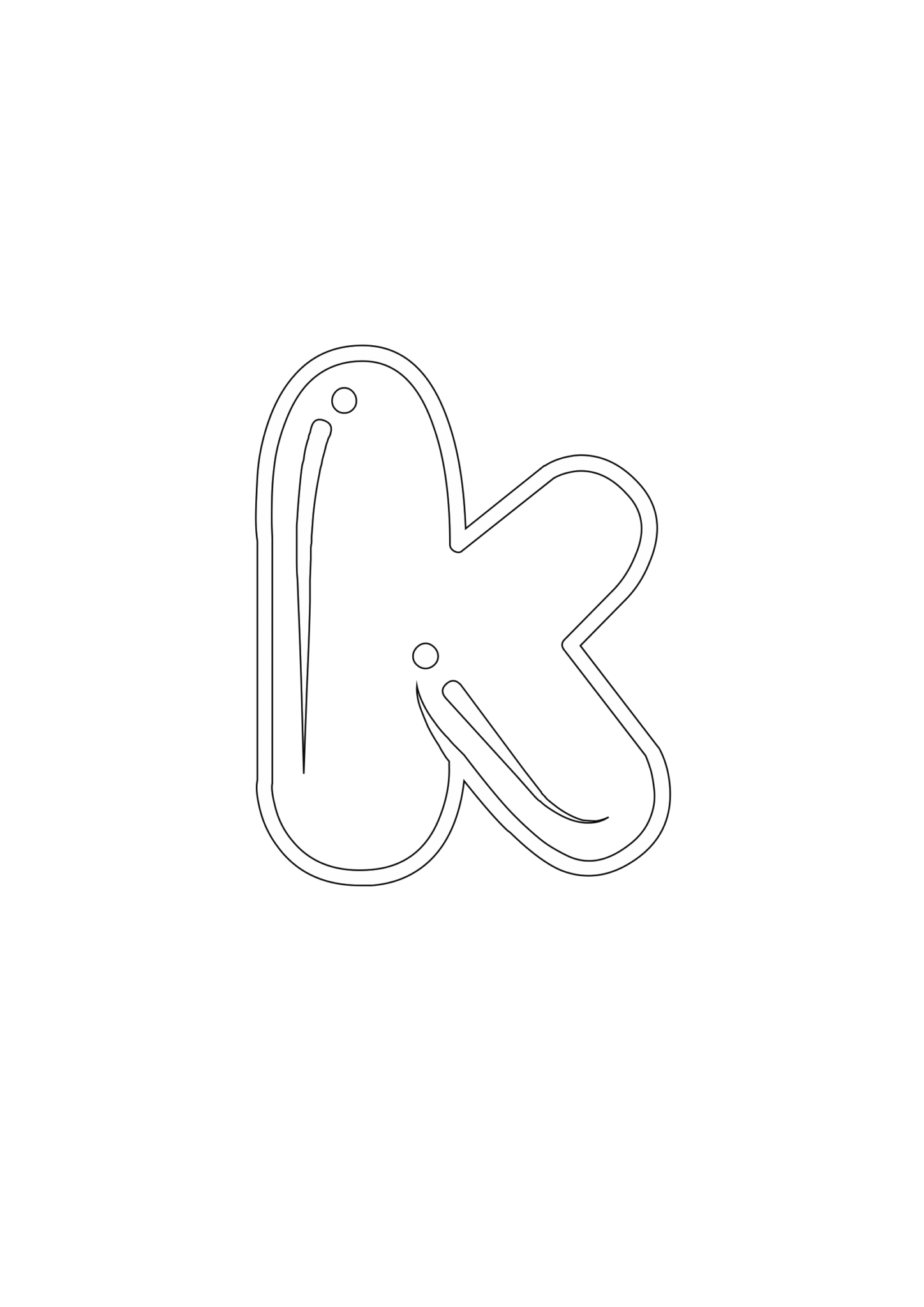 Download Printable Bubble Letter K - Bubble Letters