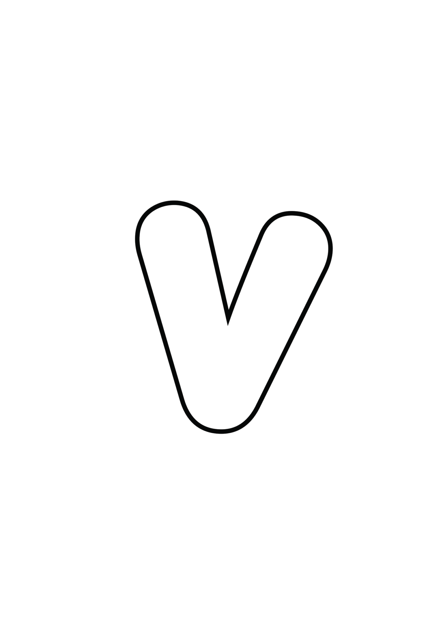 Download Printable Bubble Letter V - Bubble Letters