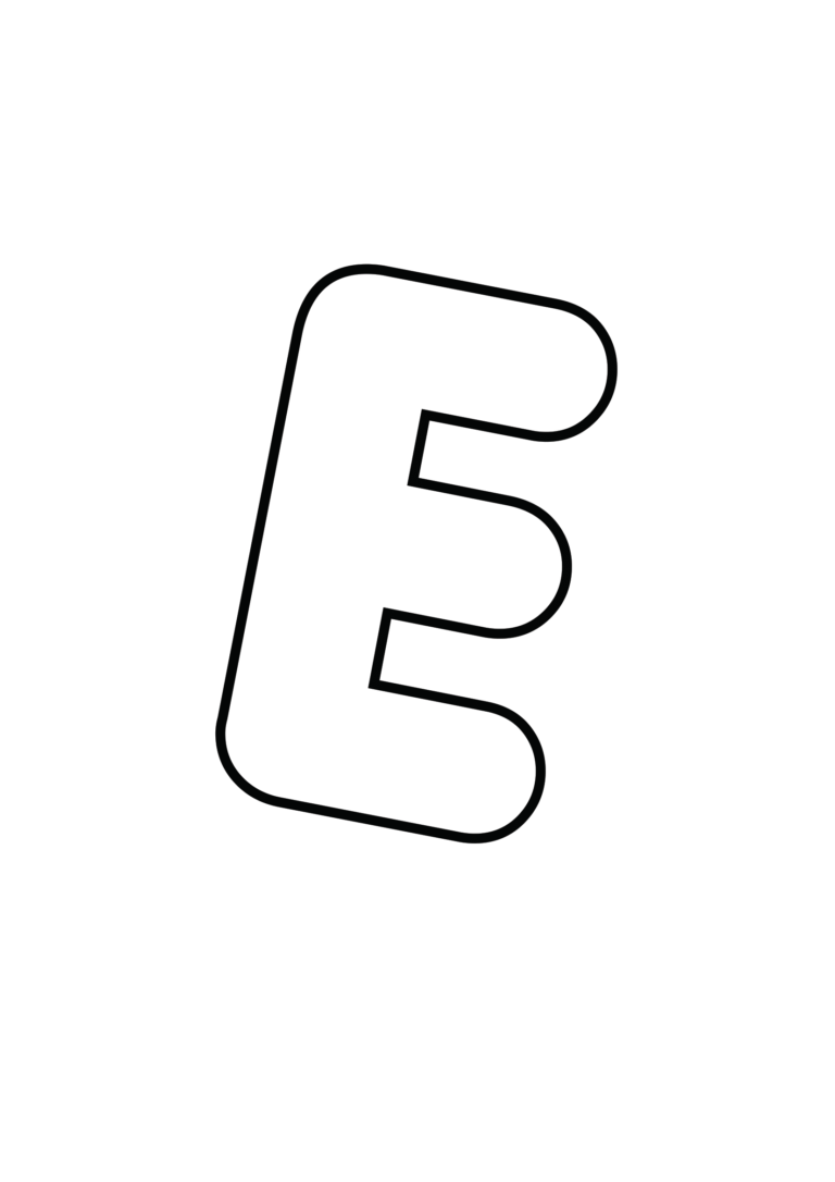 Download Printable Bubble Letter E - Bubble Letters