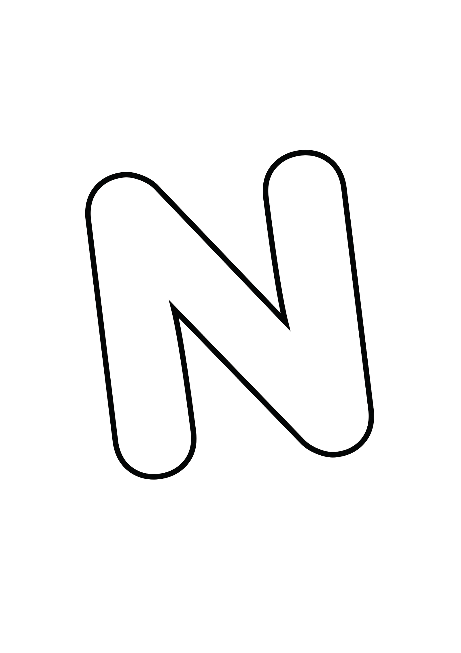 Download Printable Bubble Letter N - Bubble Letters