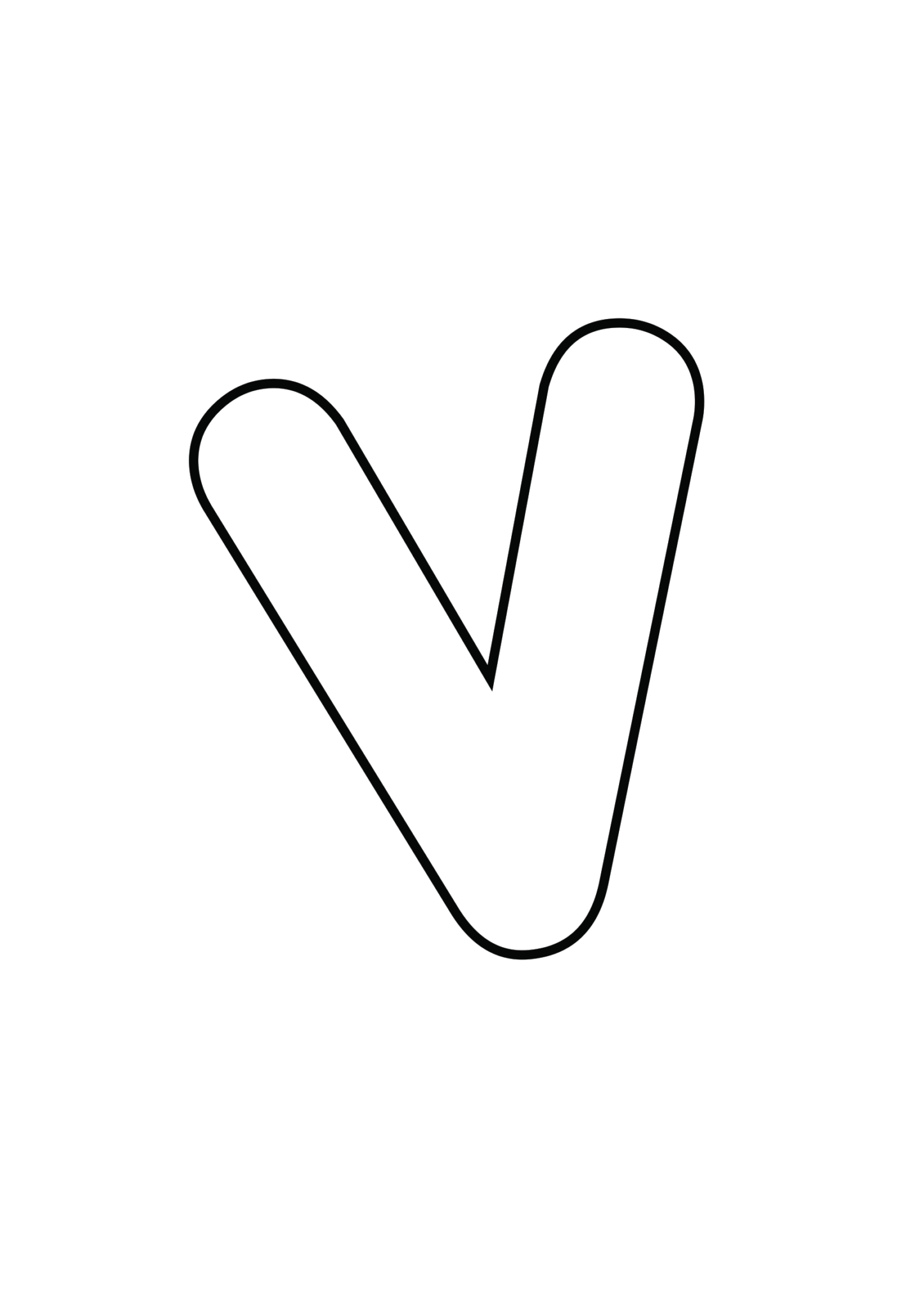 Download Printable Bubble Letter V - Bubble Letters