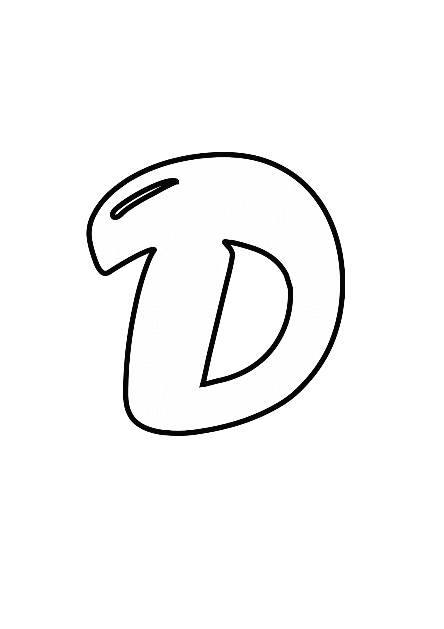 Download Printable Bubble Letter D - Bubble Letters