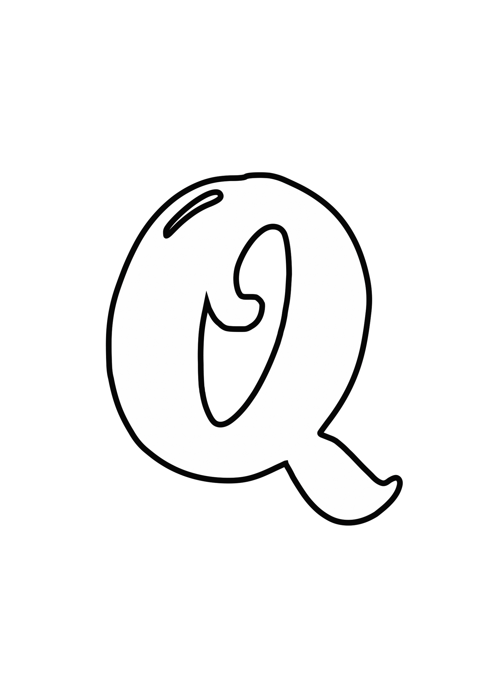 Download Printable Bubble Letter Q - Bubble Letters